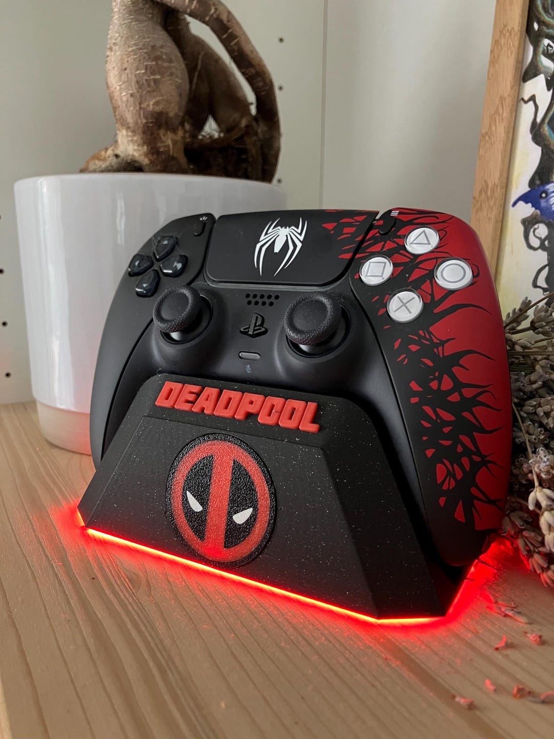 Playstation 5 Deadpool Controller Stand With LED Gift Idea Birthday - Etsy