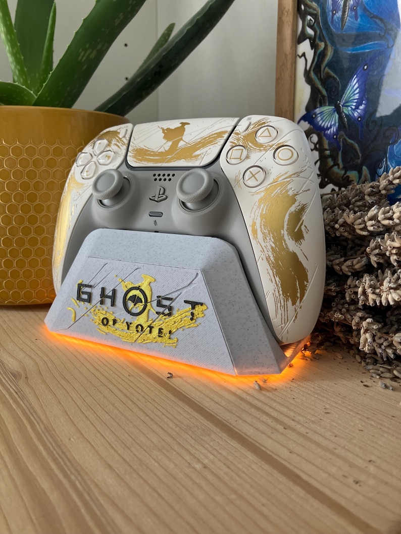 Ghost of Yotei Themed PS5 Controller Stand - With or Without Leds - Gaming Accessory ...