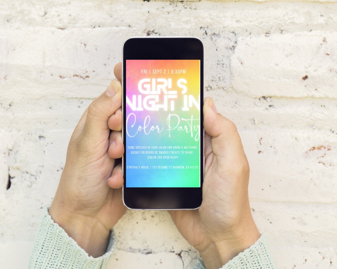 Editable Girls Night Invitation Template, Girls Night Party Invite ...