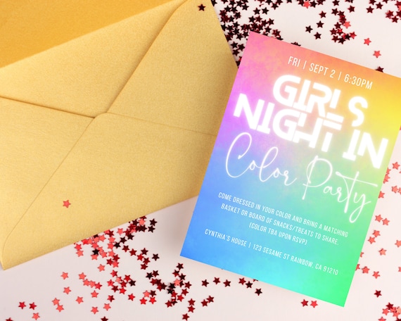 Editable Girls Night Invitation Template Girls Night Party - Etsy