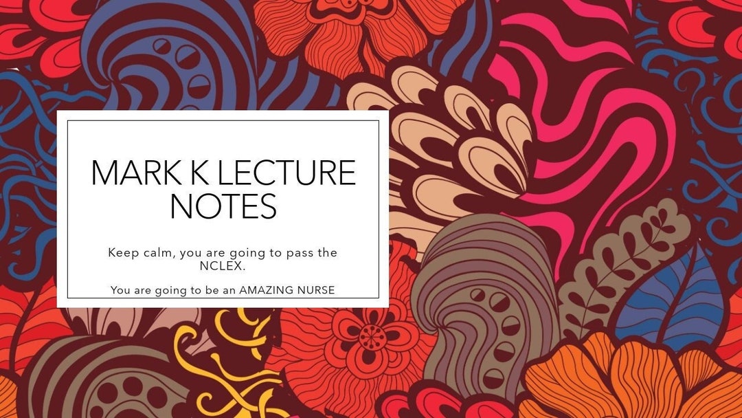 Mark Klimek Nclex Review Lecture Notes - Etsy