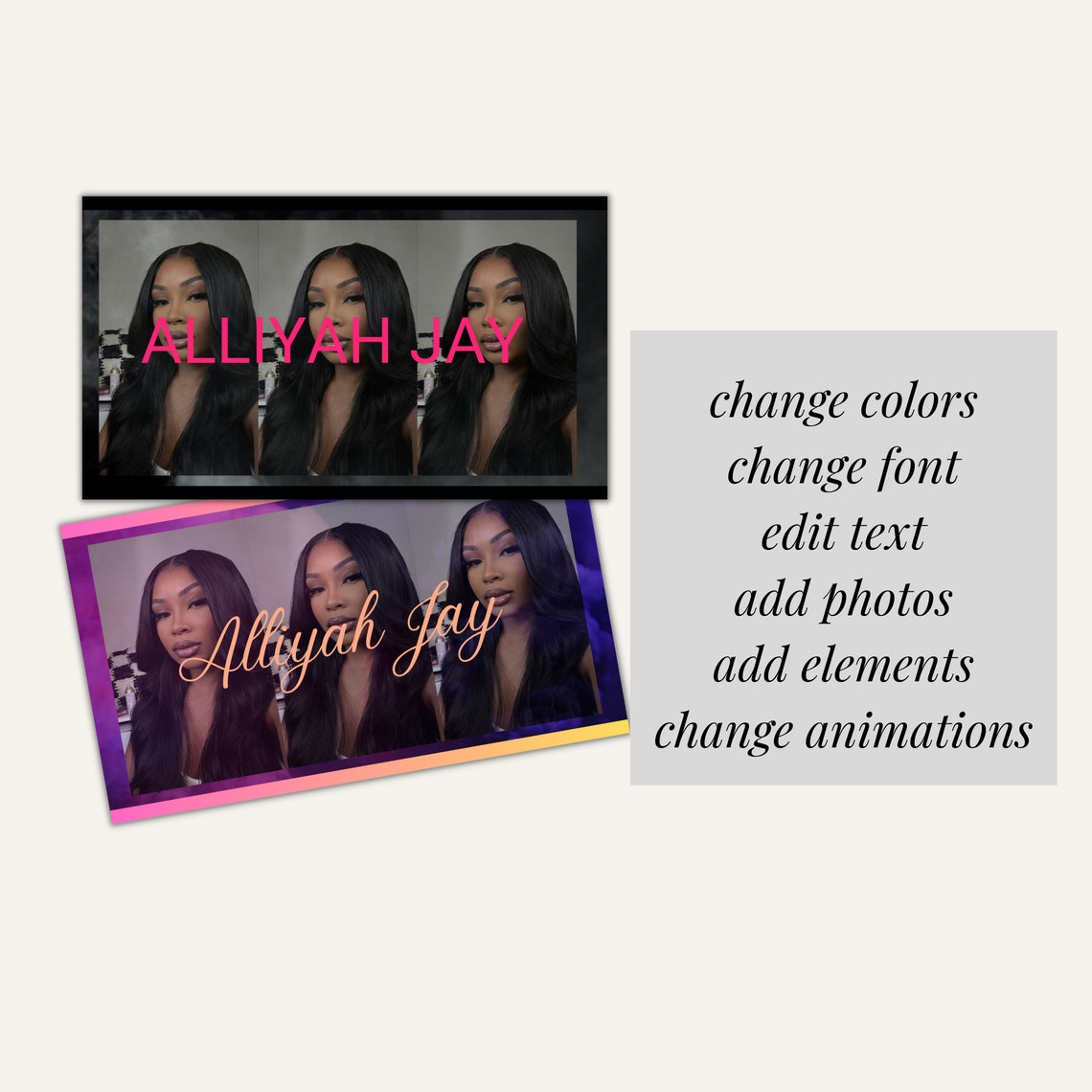 Youtube Intro Template Youtube Outro Template Customizable Youtube ...