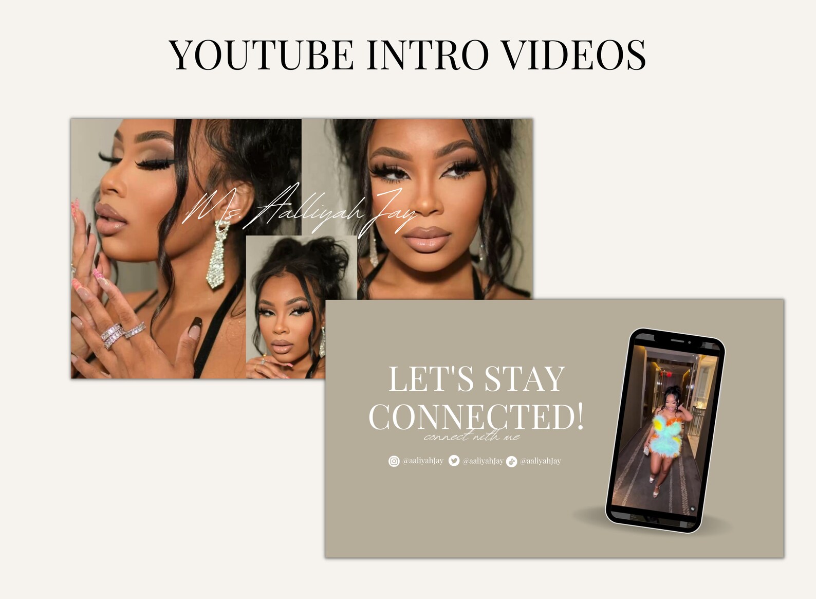 Youtube Intro Template Youtube Outro Template Customizable Youtube