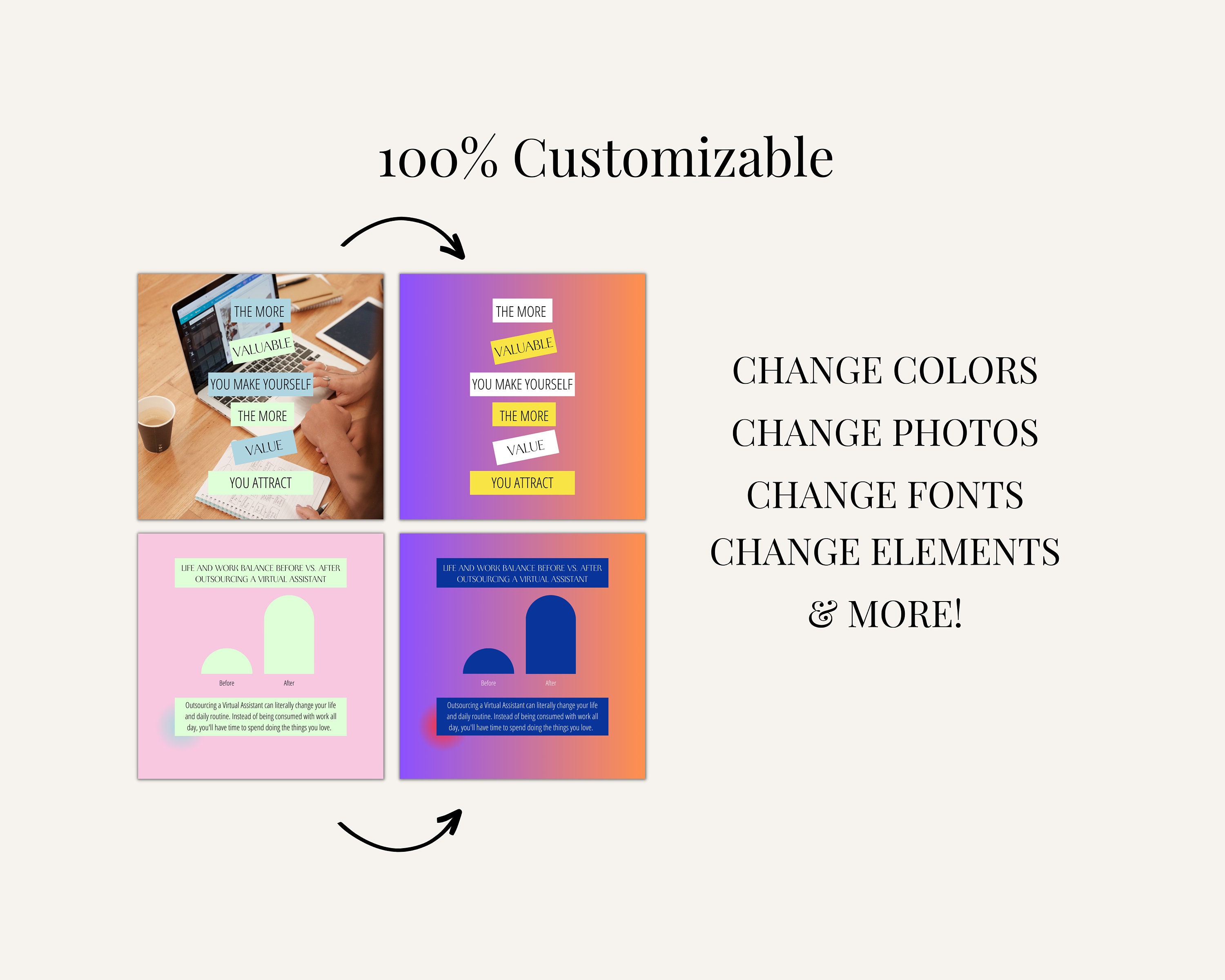 Virtual Assistant Instagram Templates Instagram Template - Etsy