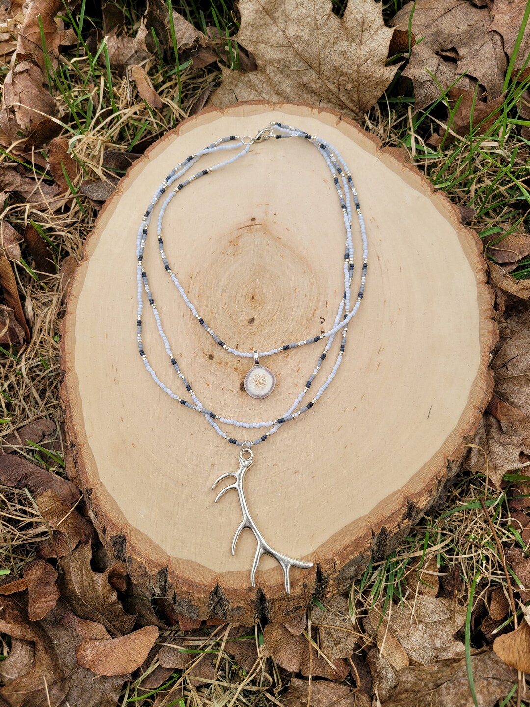 Elk Antler 3 Layered Necklace - Etsy