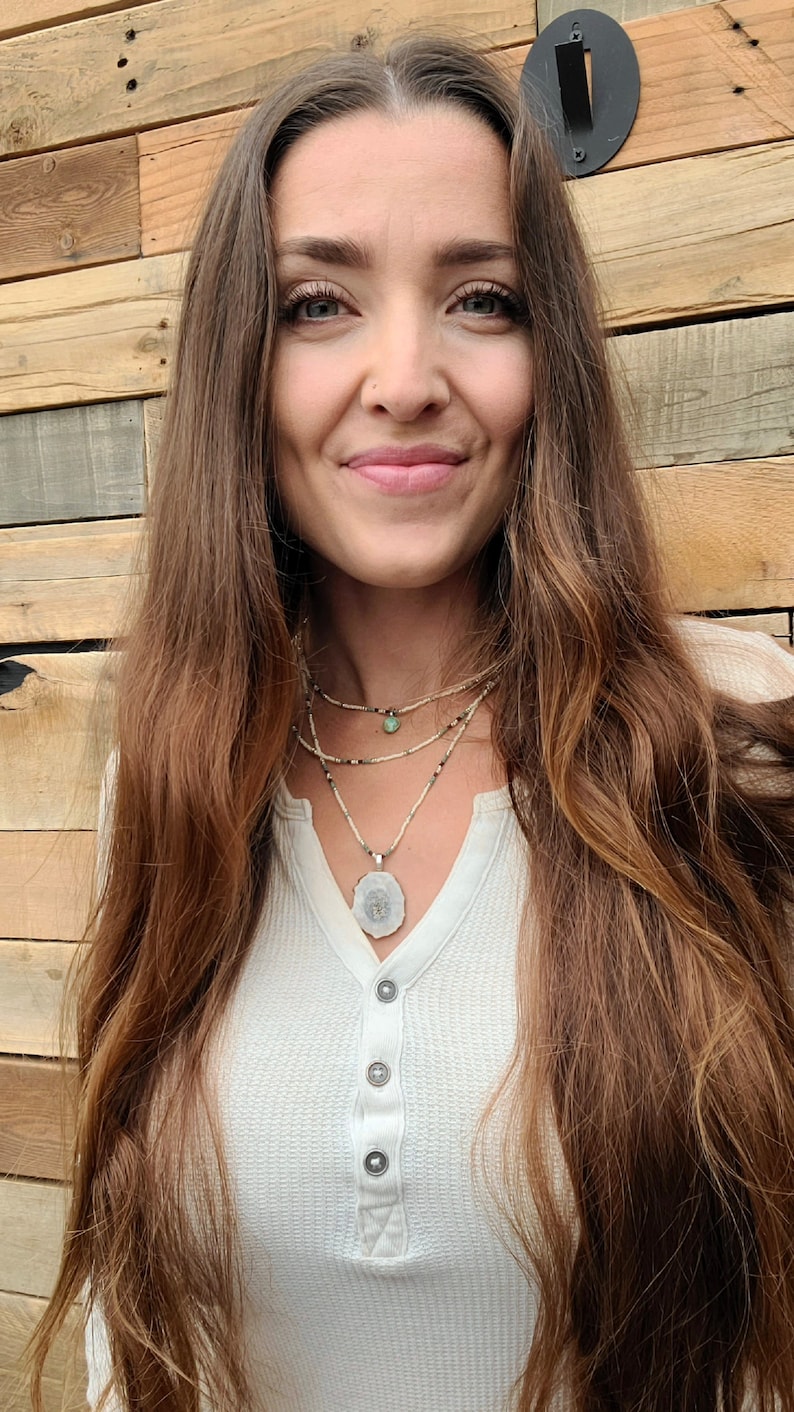 3 Layered Beaded Elk Antler Necklace - Etsy