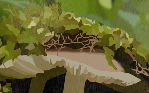 8.5x11 Digital Ghost Art Print Mushroom Spooky Halloween - Etsy