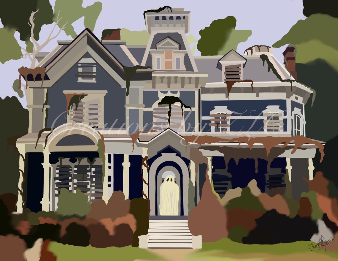 11x8.5 Digital Art Ghost Print the Creel House Stranger - Etsy