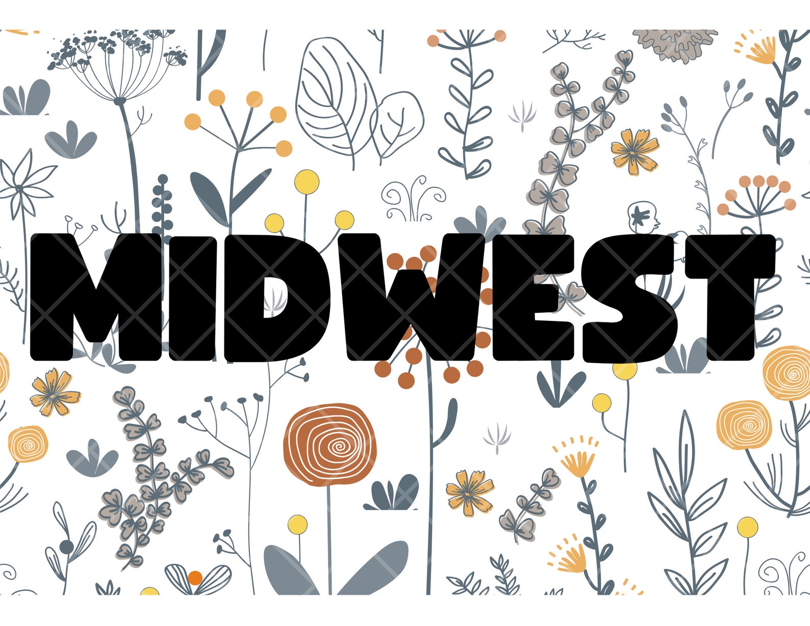 Midwest Svg, Floral Svg, Minimalist Svg, Sublimation Design. - Etsy
