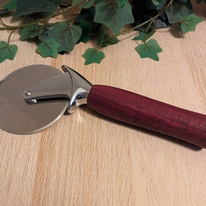 Artisan Pizza Cutter - 4" Stainless Steel Cutter With Wooden Handle - Etsy
