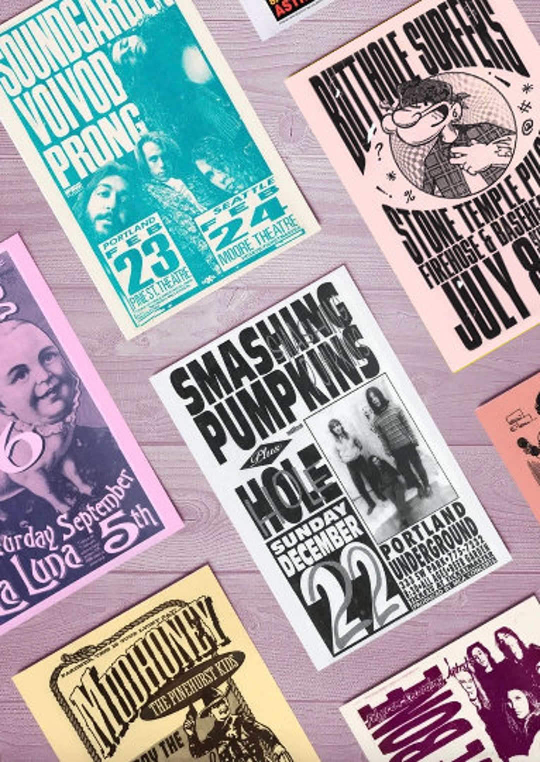 Set of 20 Grunge 90's Band Postcards Prints Soundgarden Melvins ...