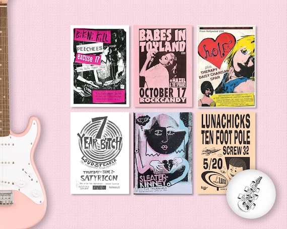 Music & Movie Posters Prints 90s Grunge Female Band Postcards L7 Babes ...