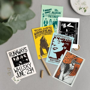 Rock Female Band Postcards Janis Joplin Patti Smith the Pretenders ...