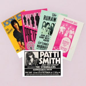 Rock Female Band Postcards Janis Joplin Patti Smith the Pretenders ...