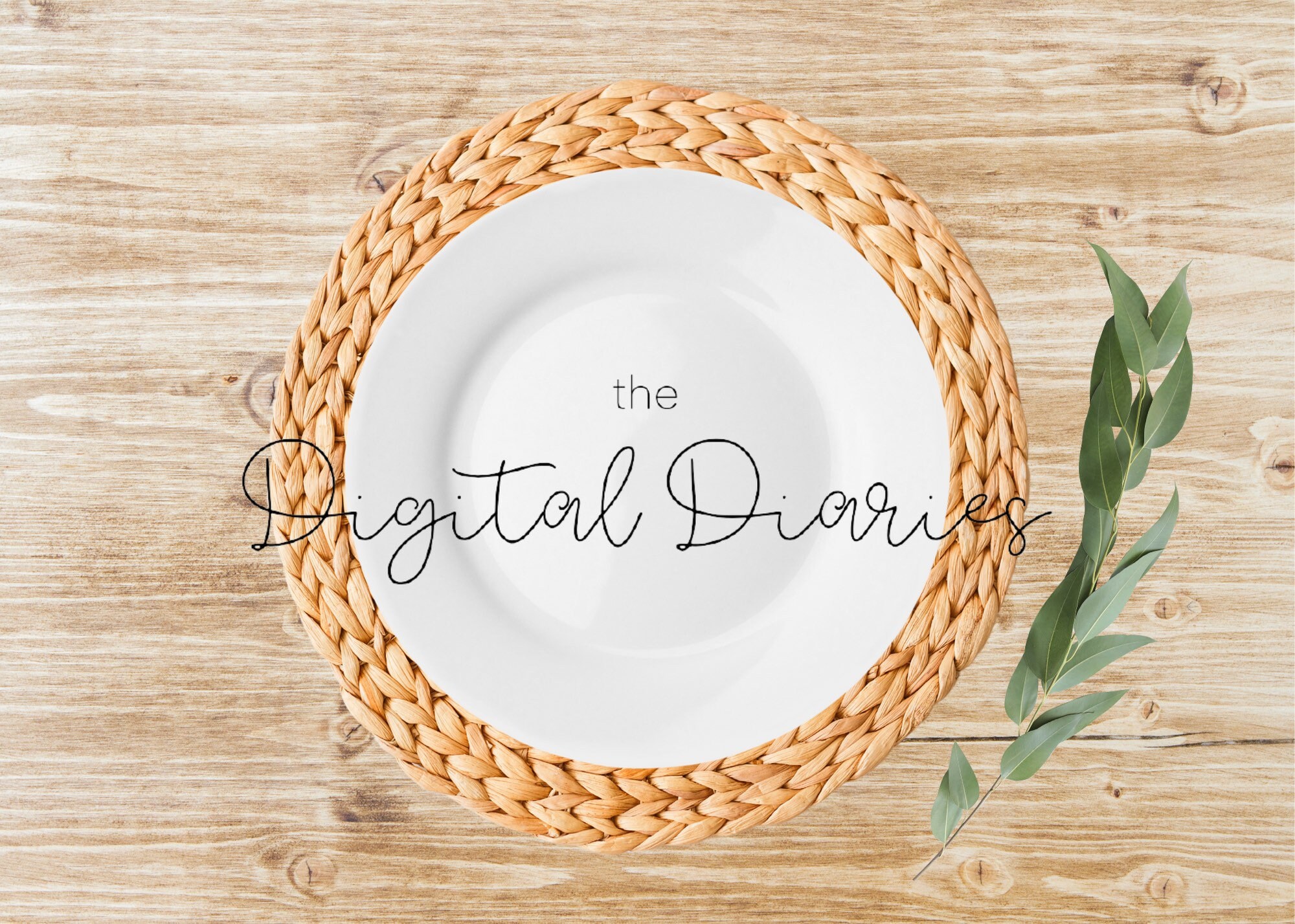 Flat Lay Mock up | White Plate Mock up | Farmhouse Table Setting Mock ...