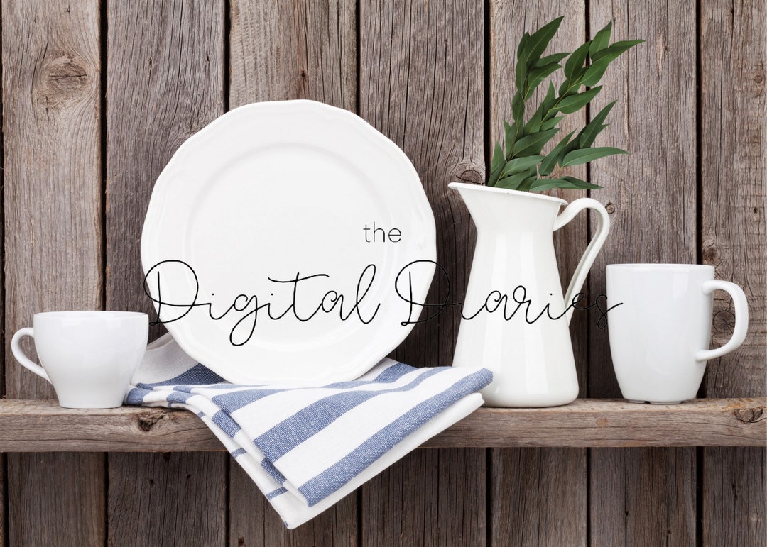 Kitchen Mock up | Wood Shelf Mock up | Farmhouse Mock up | Styled ...