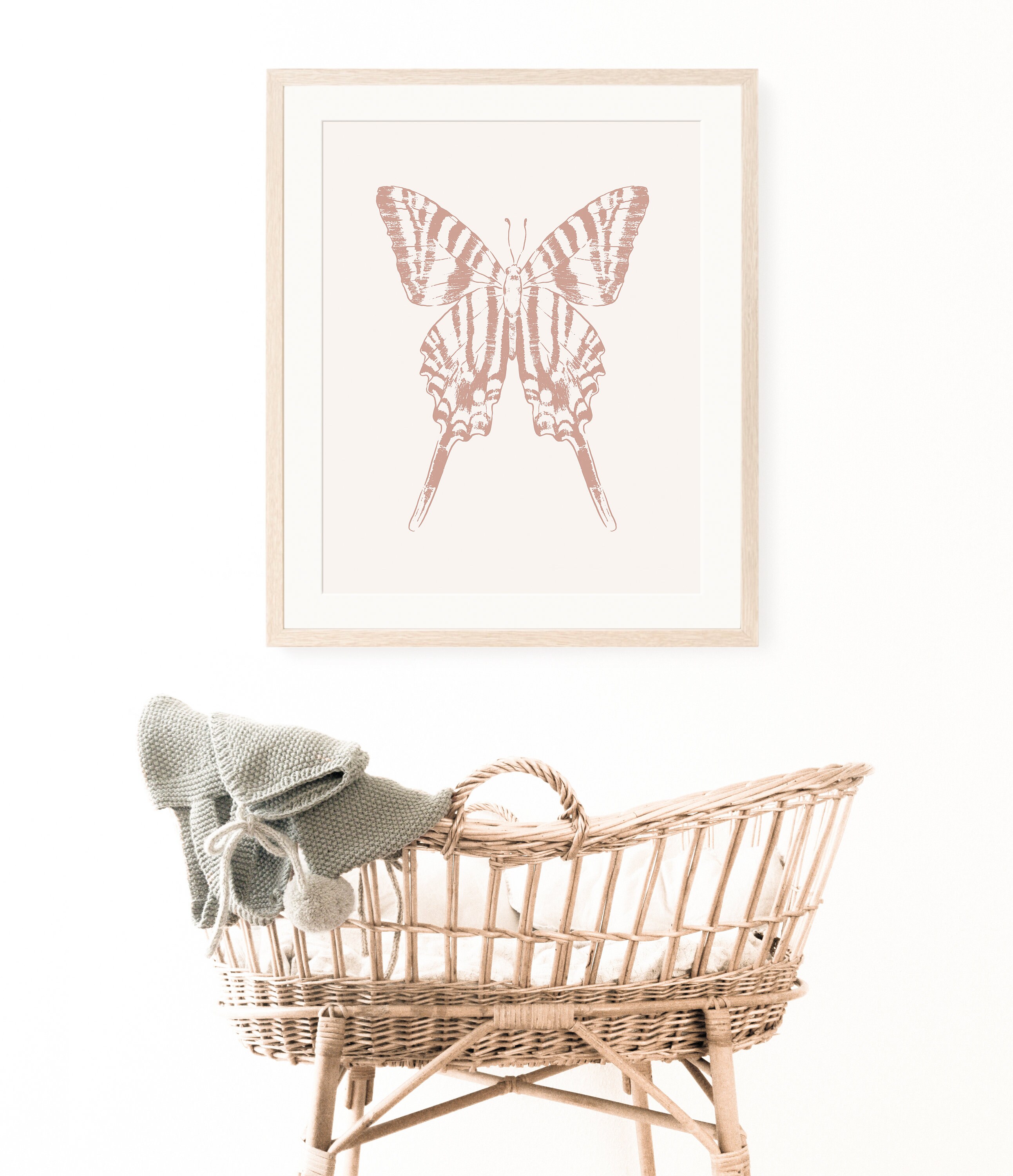 Butterfly Art Print Boho Wall Art Neutral Butterfly Art - Etsy