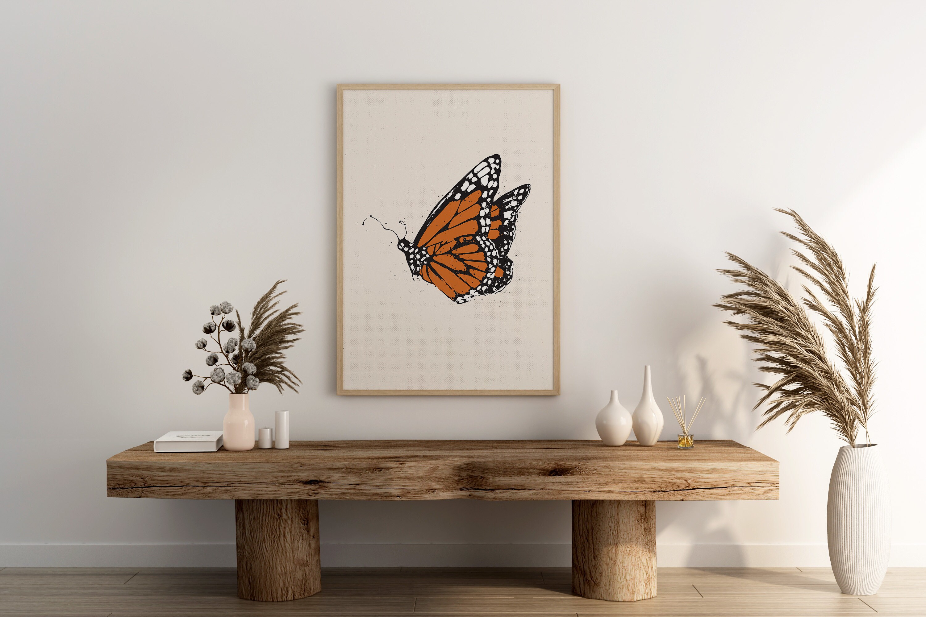 Monarch Butterfly Print, Monarch Printable, Boho Butterfly, Butterfly ...