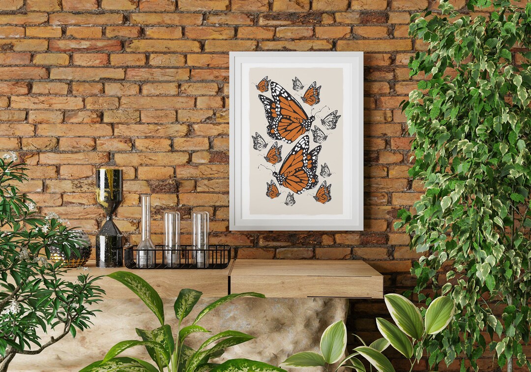 Monarch Butterfly Print, Monarch Printable, Boho Butterfly, Butterfly ...
