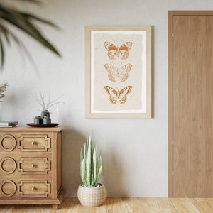 Neutral Butterflies, Boho Butterflies, Butterfly Poster Download, Dorm ...