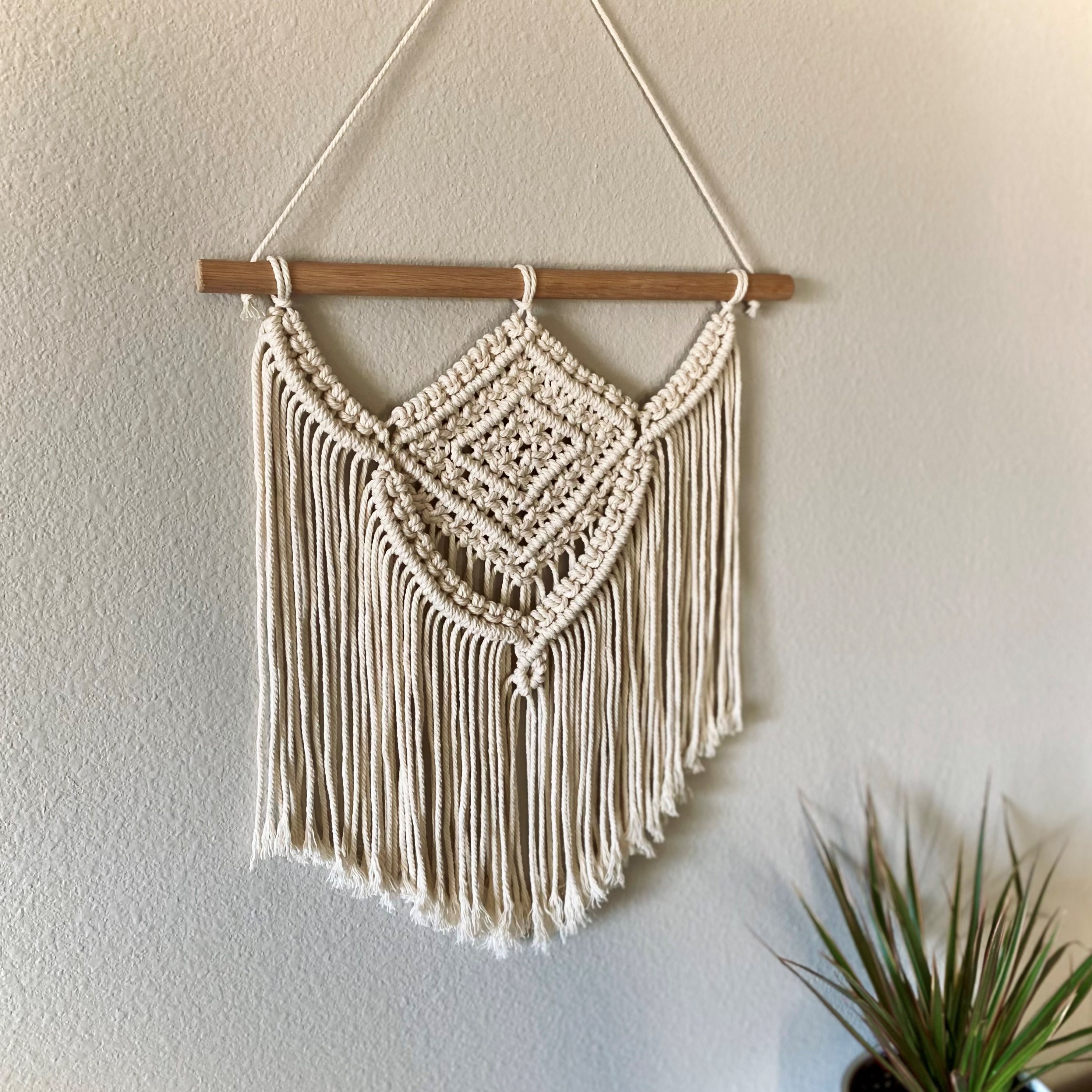 Handmade Boho Macrame Wall Hanging, Textile Artwork, Fiber Art, Home ...