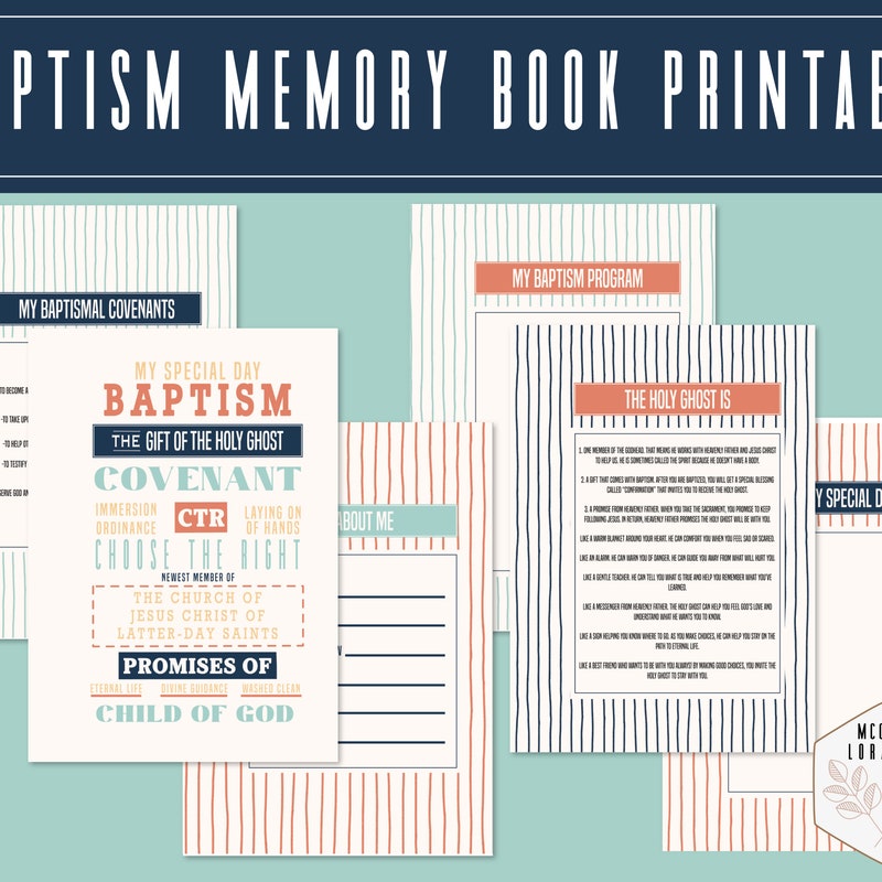 Lds Baptism Memory Book - Etsy