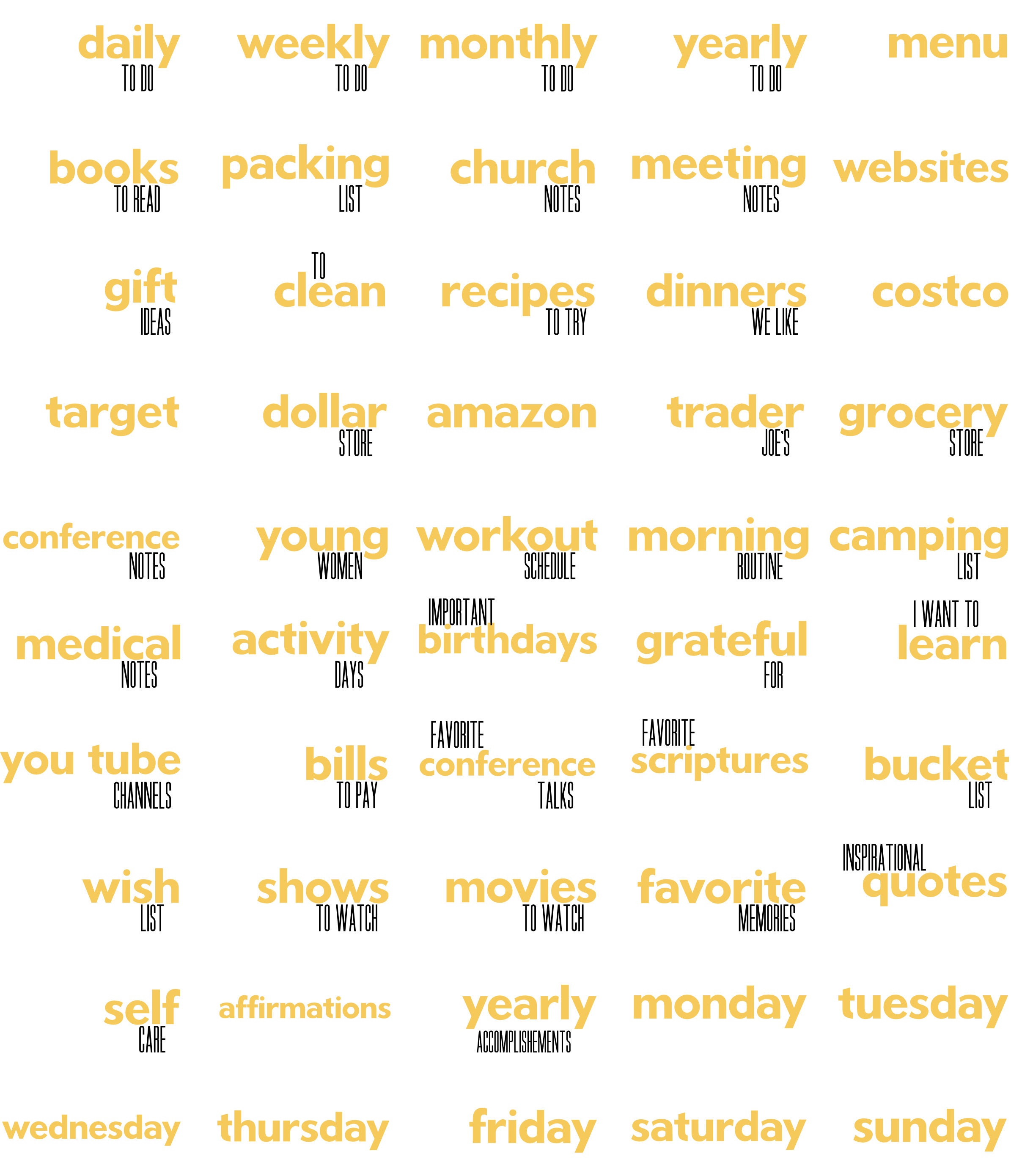 Google Keep Headers | Minimalist Design | LDS Productivity ...