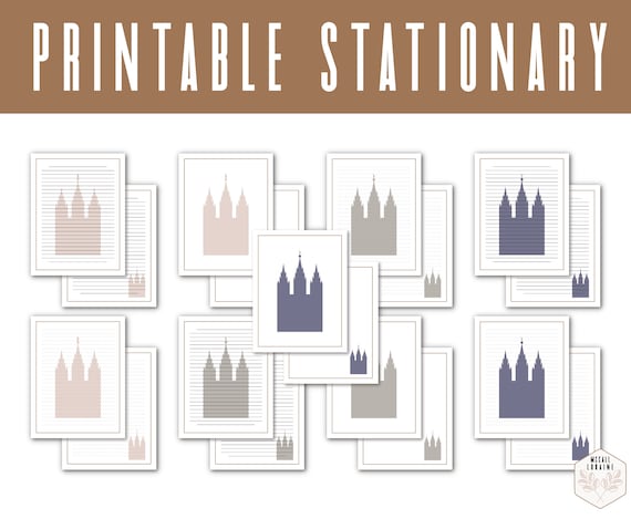 Salt Lake LDS Temple Digital Stationary - Etsy