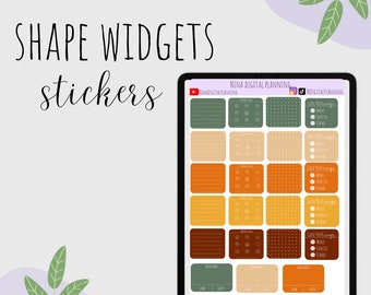 Functional Shape Widgets for Planning, Png and Goodnotes Files. - Etsy