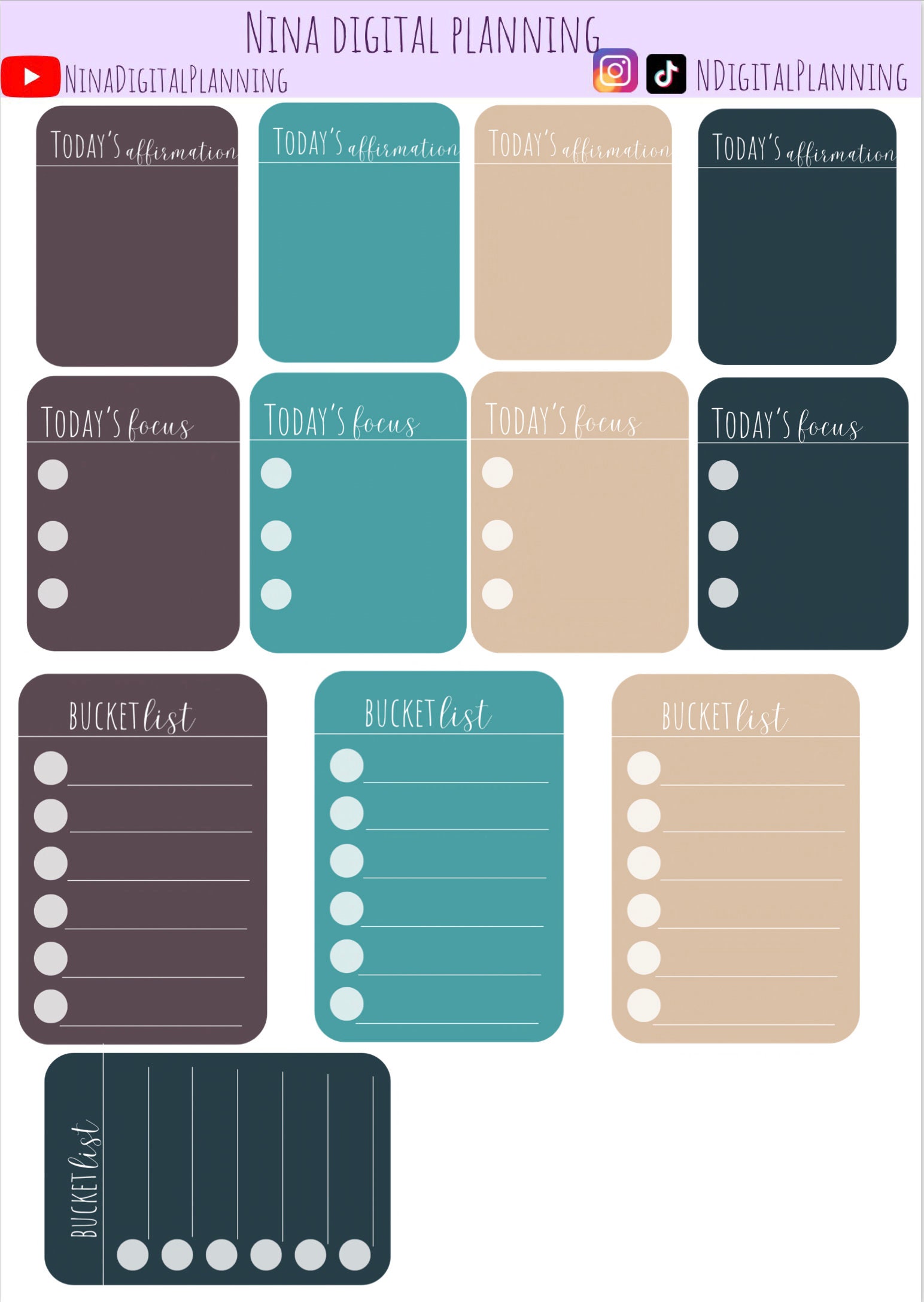 Shape Widgets for Digital Planner - Etsy