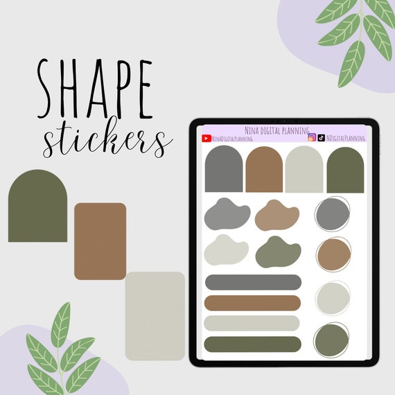 Shape Widgets Digital Stickers Png Widgets Goodnotes. - Etsy