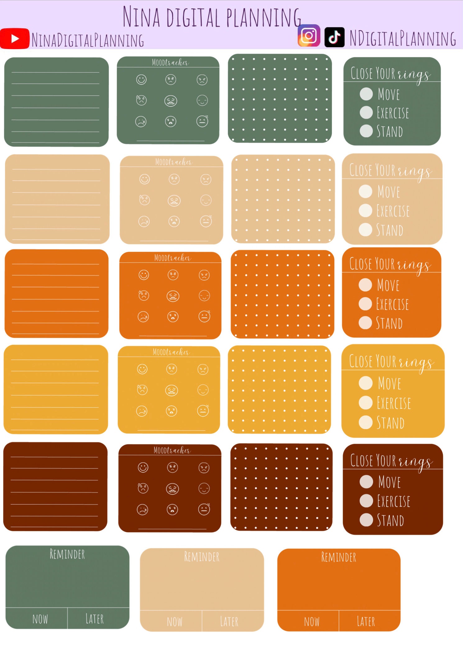 Functional Shape Widgets for Planning, Png and Goodnotes Files. - Etsy