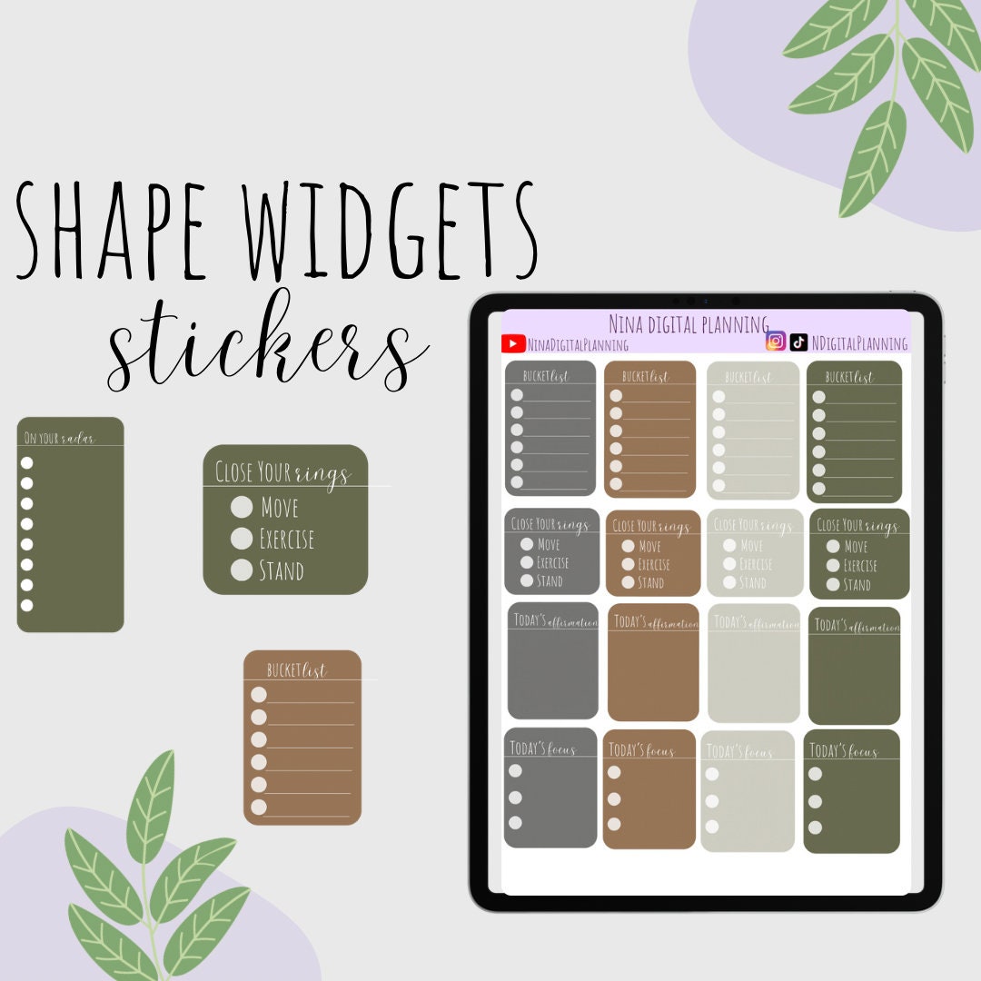 Functional Widgets, Goodnotes, Png Widgets - Etsy