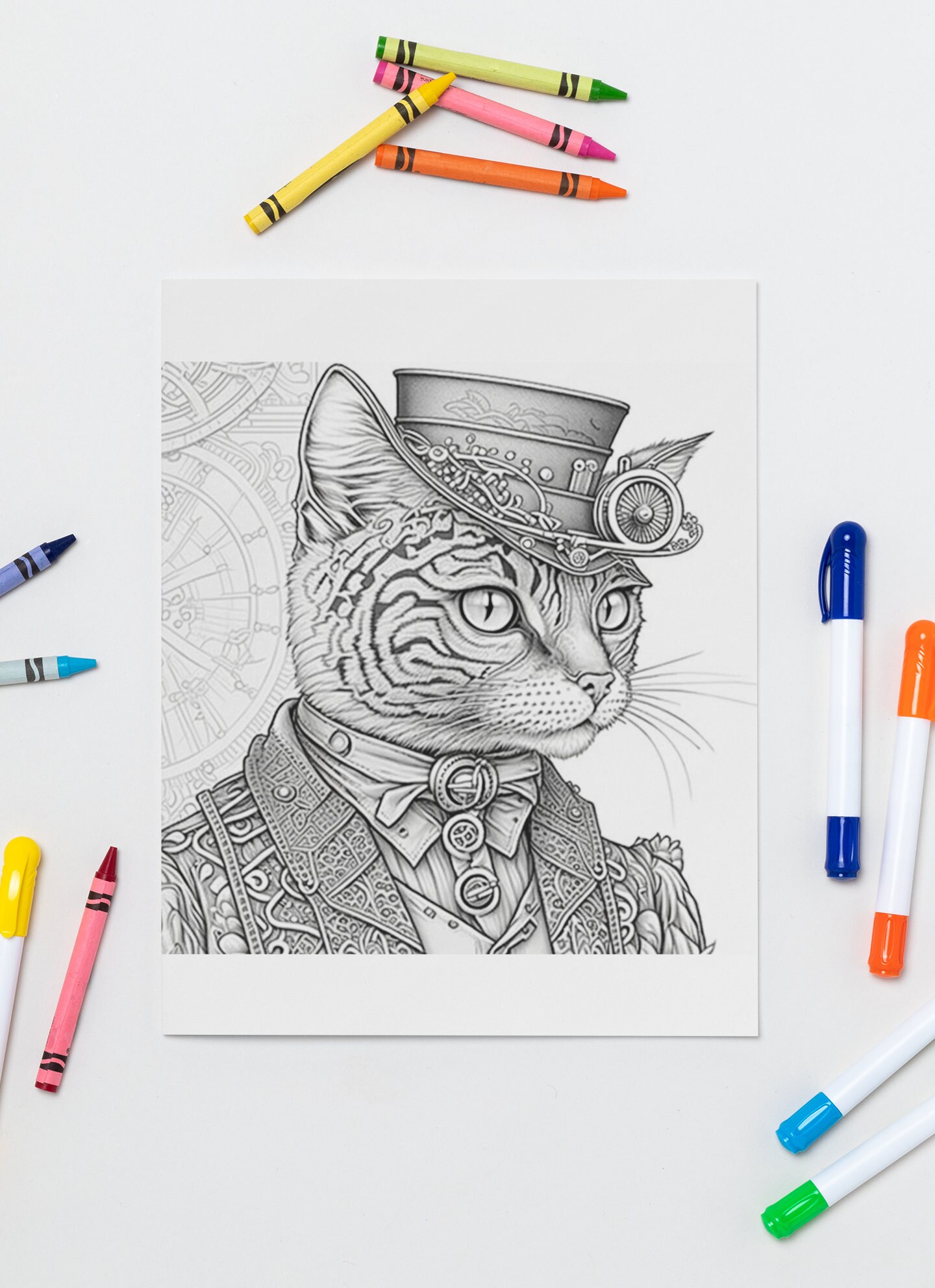 Steampunk Animals Coloring Pages - Etsy