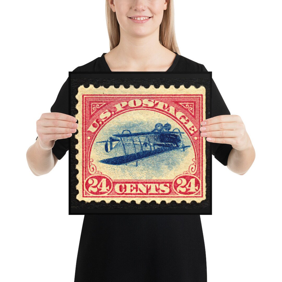 Inverted Jenny Stamp Poster Art Print Educational Collector School ...