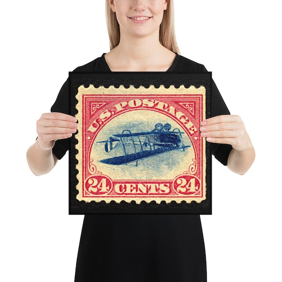 Inverted Jenny Stamp Poster Art Print Educational Collector - Etsy