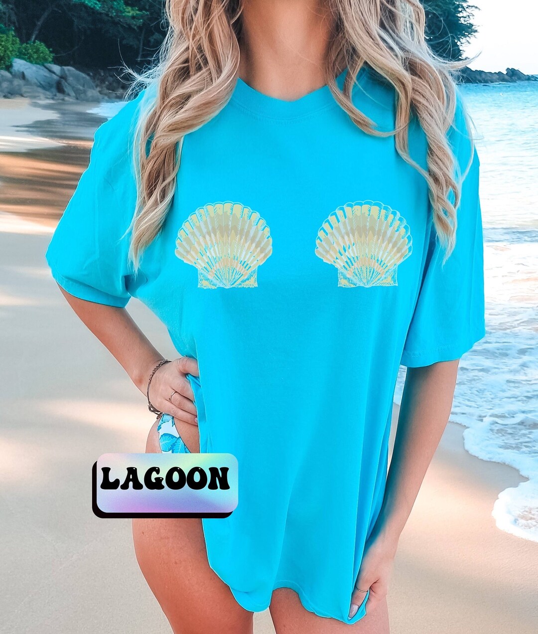 Sea Shells Comfort Colors Shirt, Mermaid Shell Tshirt, Womens Funny ...