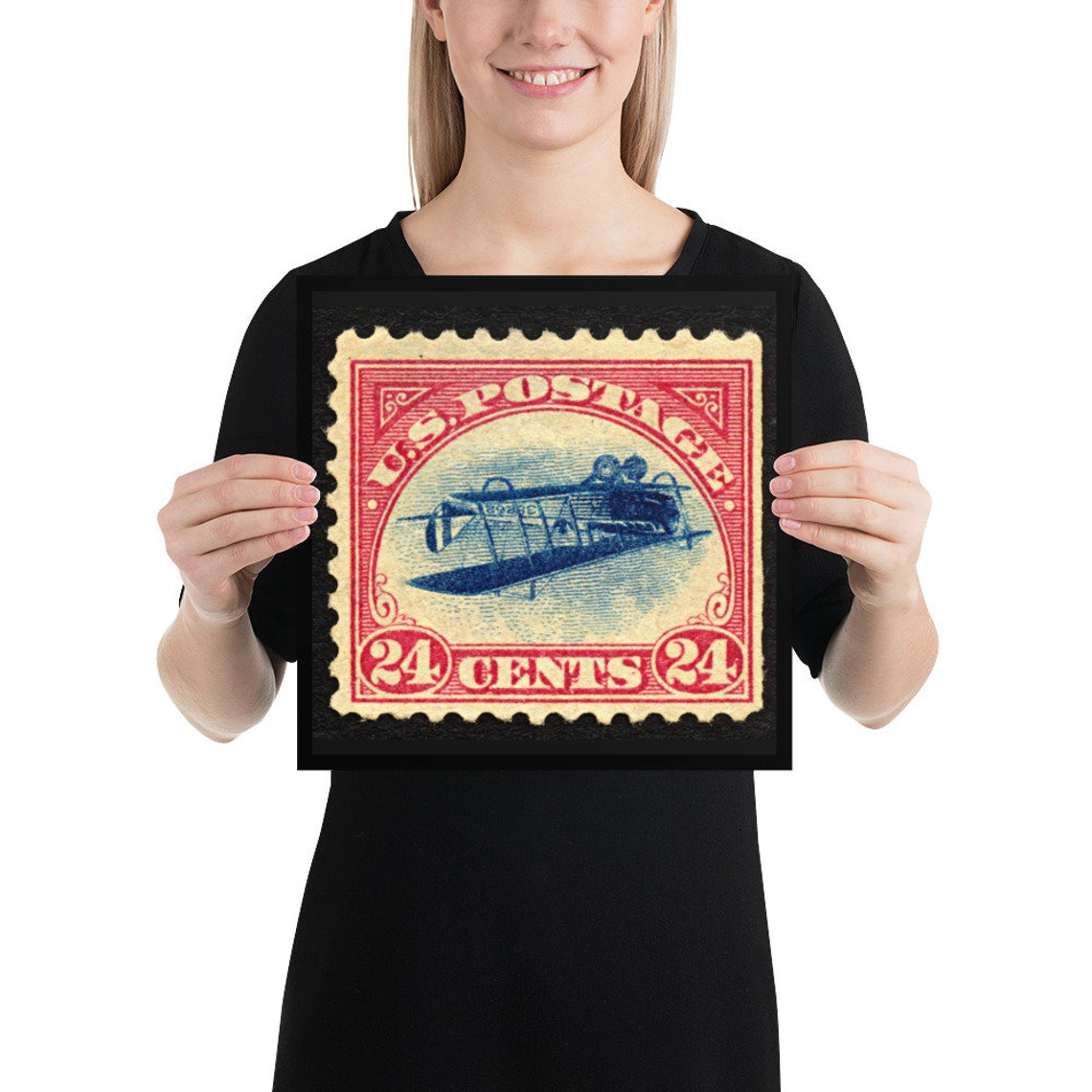 Inverted Jenny Stamp Poster Art Print Educational Collector - Etsy