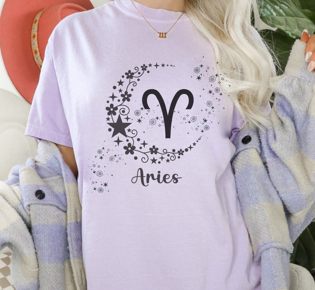 Comfort Colors Zodiac Aries Shirt, Aries Birthday Tee, Aries Ram Gift ...