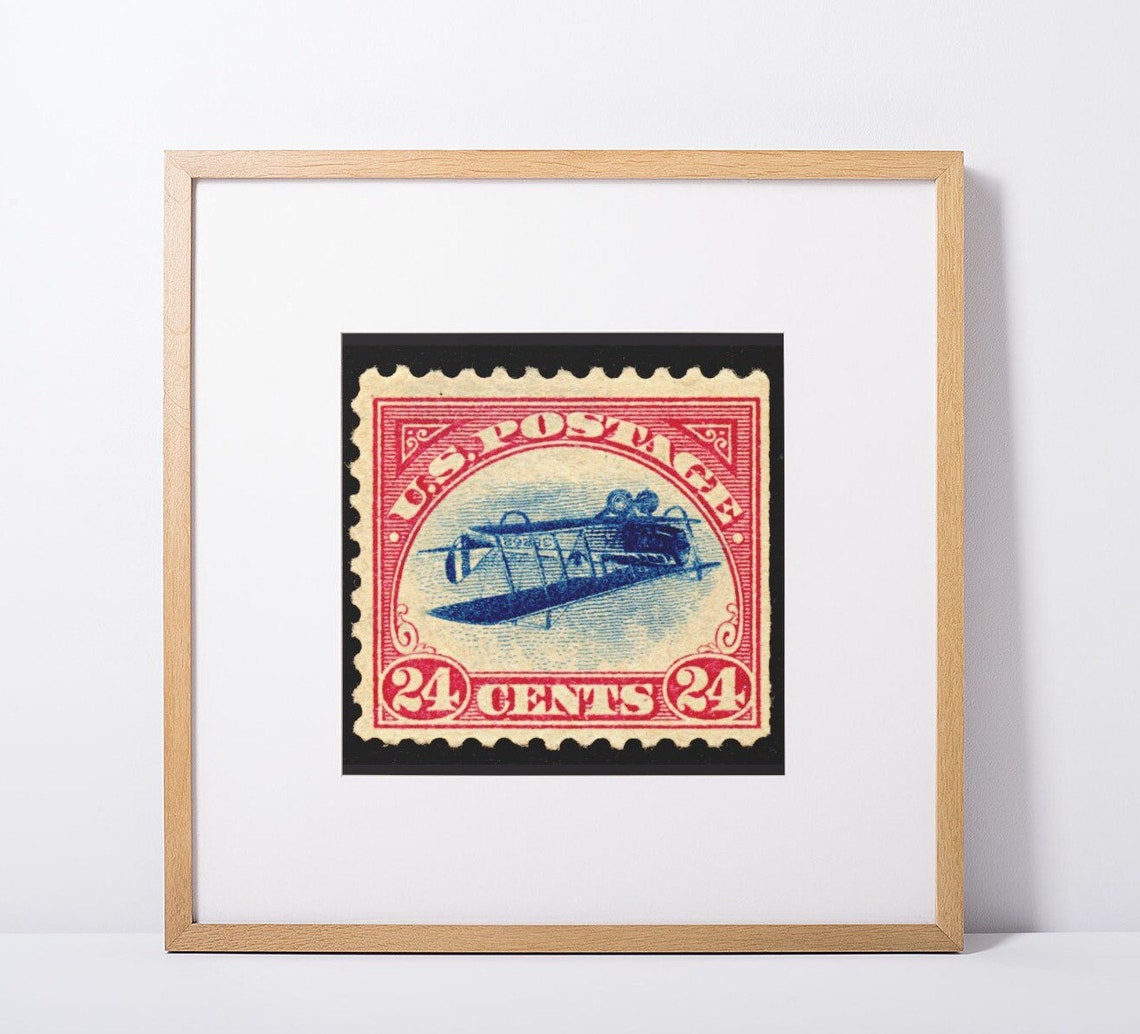 Inverted Jenny Stamp Poster Art Print Educational Collector - Etsy