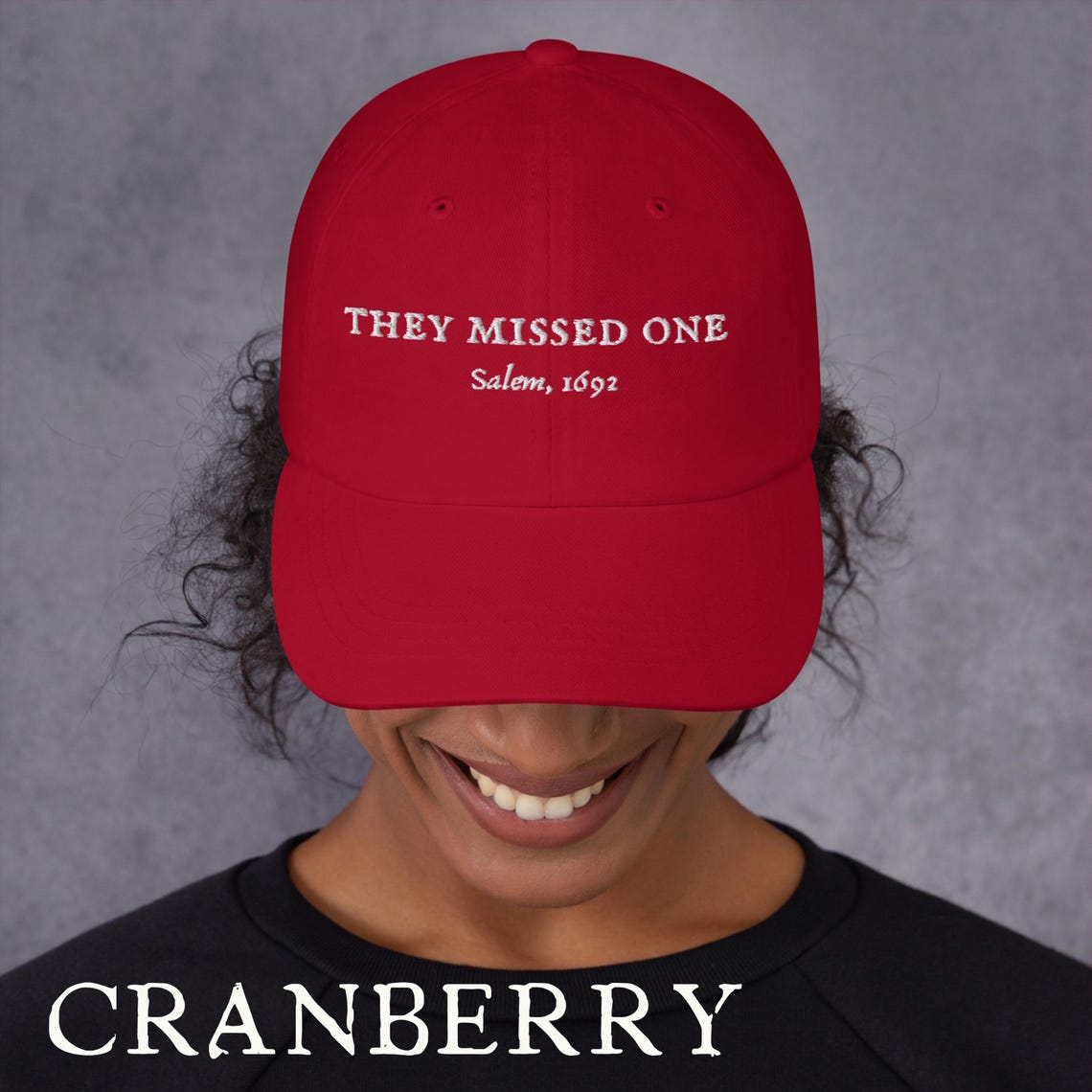 They Missed One Salem Witch Embroidered Hat, Custom Salem 1692 Hat ...