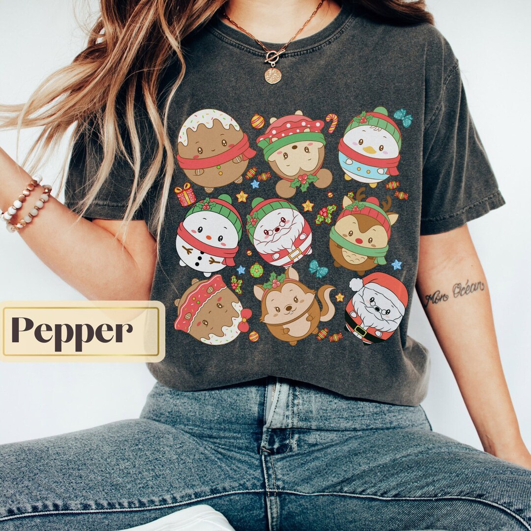 Christmas Cartoon Shirt, Cute Christmas Tee, Xmas Anime Shirt, Merry ...