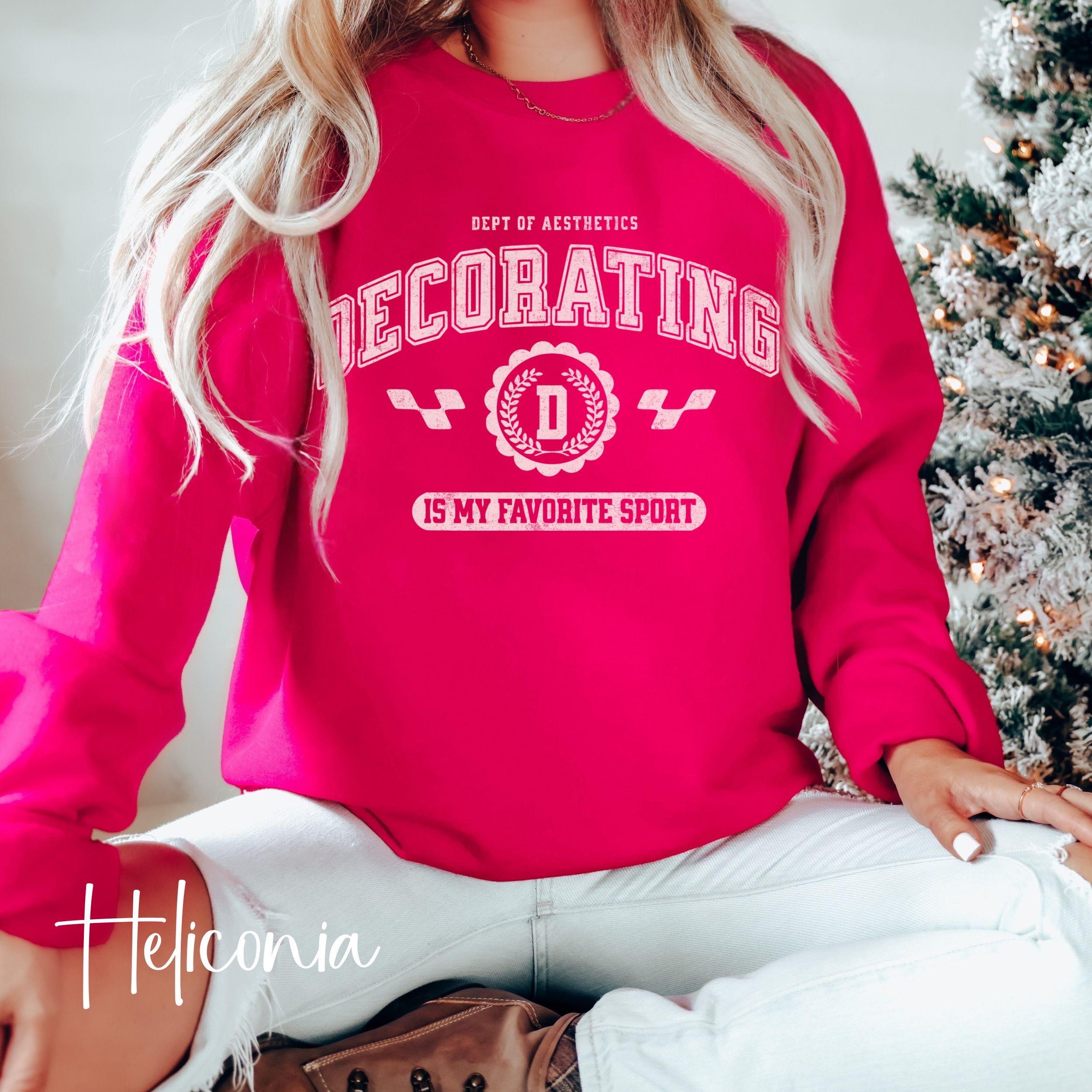 Holiday Decorating Sweatshirt, Funny Crewneck for Christmas Decorator ...