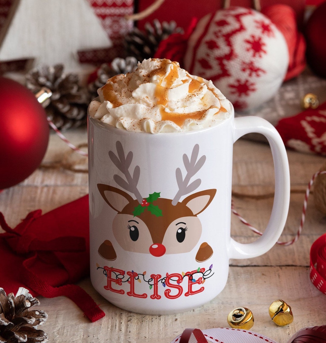 Kids Personalized Hot Chocolate Mug, Custom Hot Cocoa Christmas Mug ...
