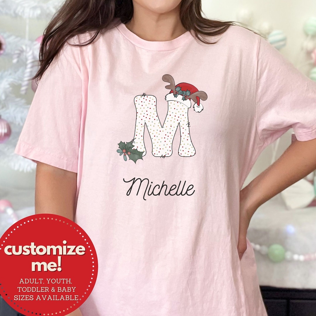 Personalized Christmas Shirts, Family Monogram Custom Christmas Tees ...