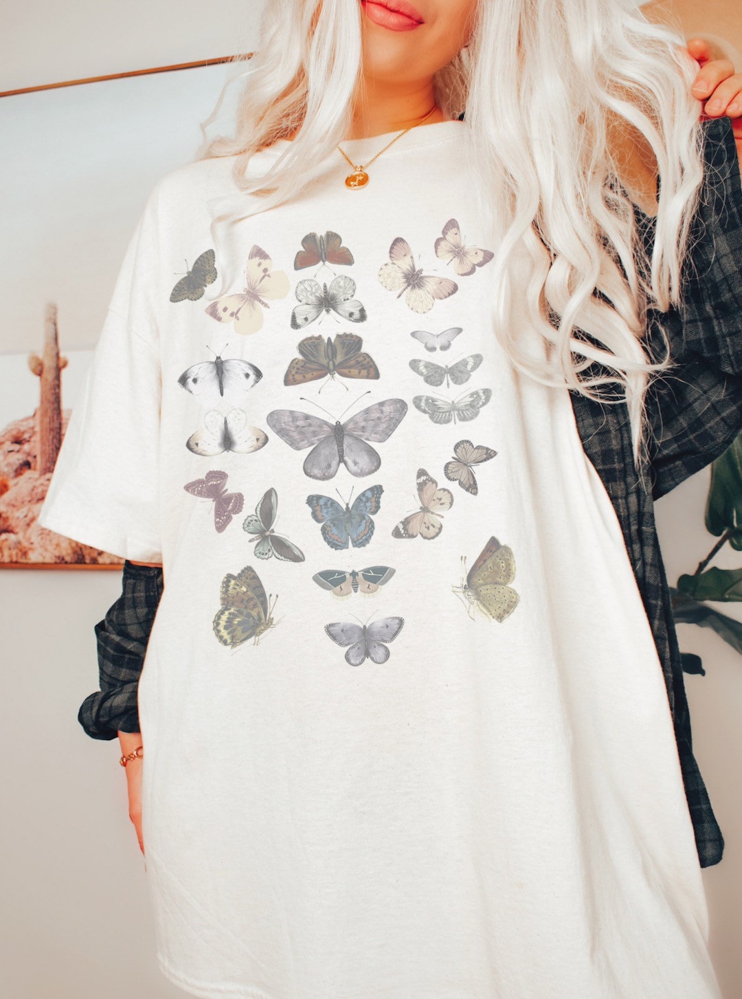 Retro Butterfly Shirt Butterfly Lover Gift Vintage Botanical - Etsy