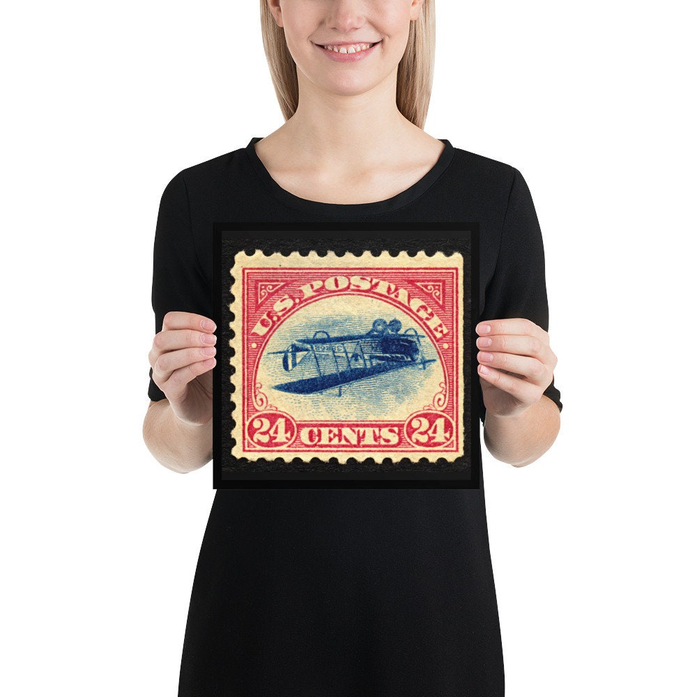 Inverted Jenny Stamp Poster Art Print Educational Collector - Etsy