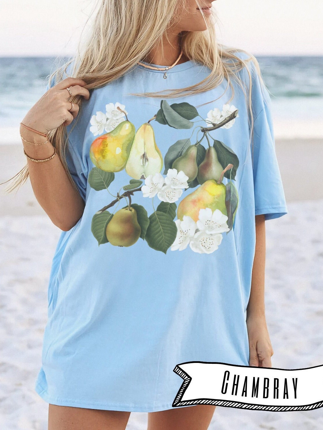 Pear Shirt, Botanical Comfort Colors Tshirt, Cottagecore Pears T-shirt ...