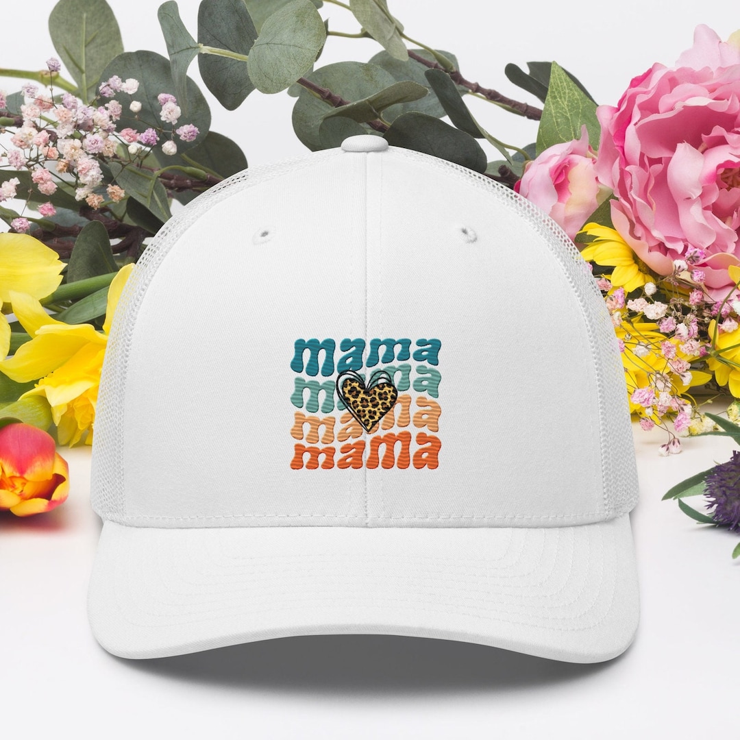 Mama Embroidered Trucker Cap, Mama Embroidered Baseball Cap Hat, Retro ...