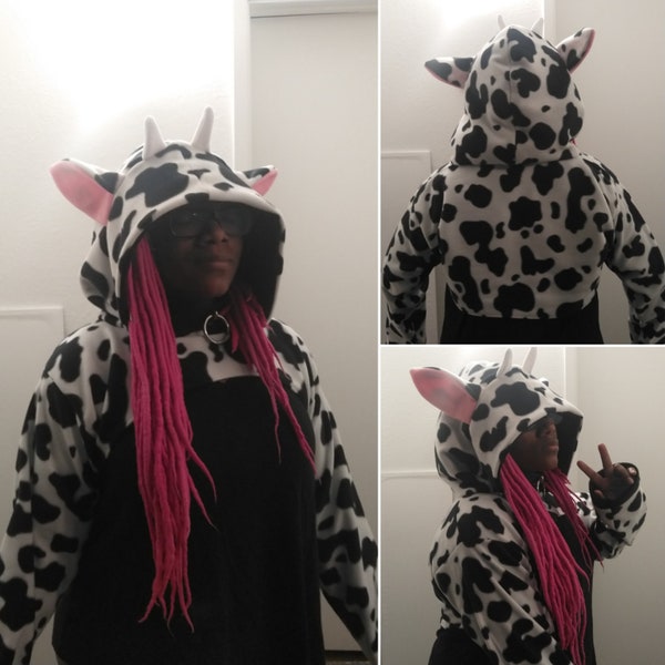 Cow Print Coat - Etsy